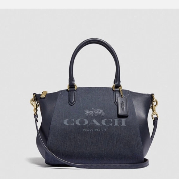 Coach | Bags | Coach Navy Blue Satchel | Poshmark